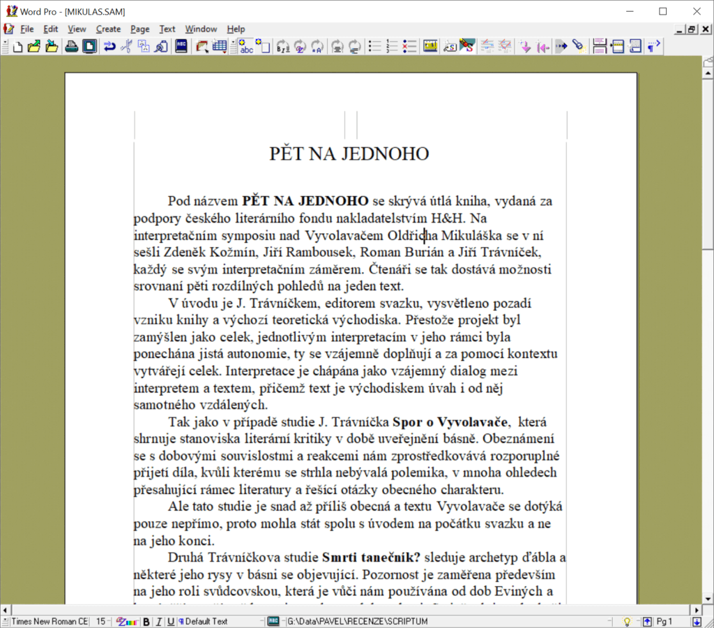 AmiPro a Lotus WordPro po letech (ještě jednou) – [pak] Poznámkový blok ...